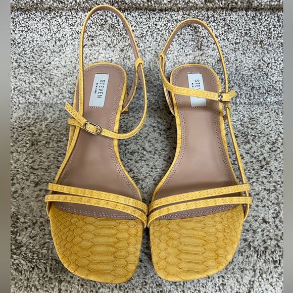 Steven New York | Shoes | Steven New York Oceana Yellow Sandals | Poshmark